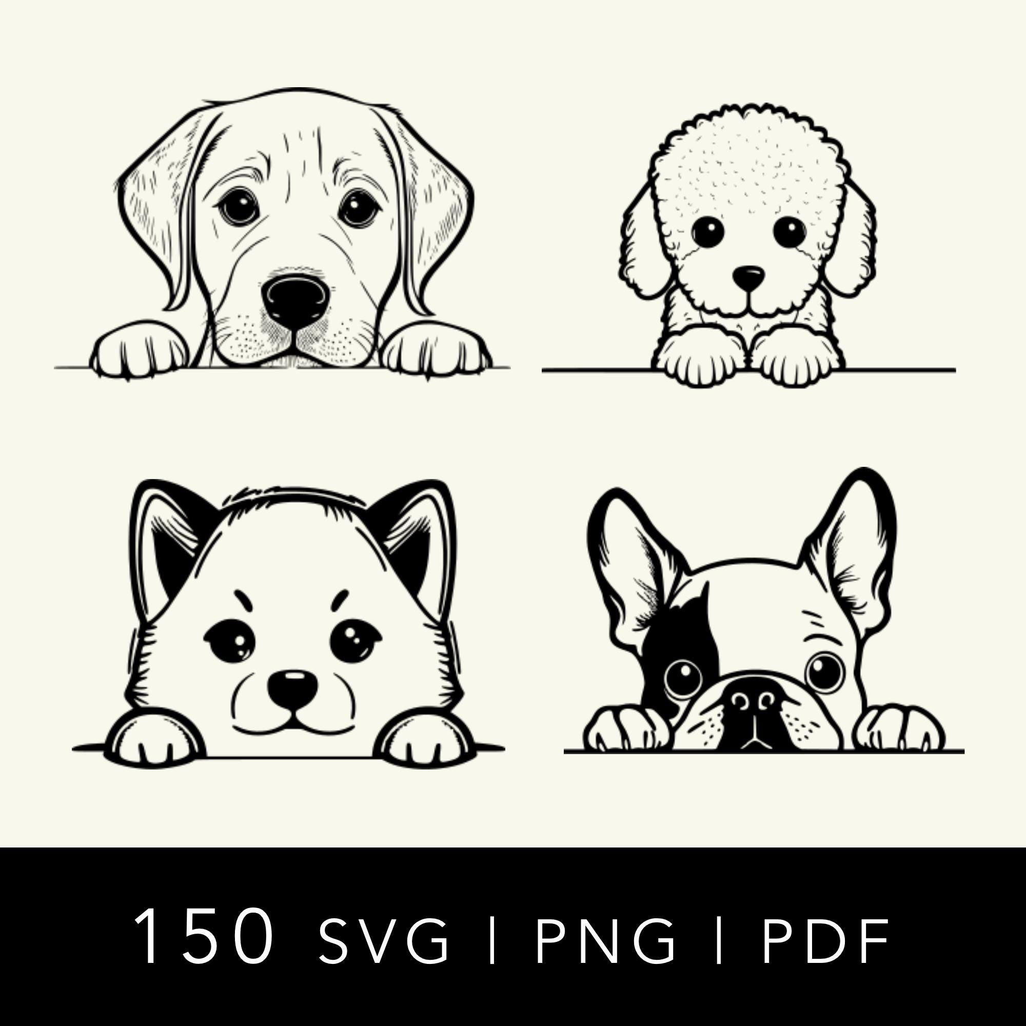 Puppy SVG Bundle, Puppy Breed SVG Bundle, Puppy Face SVG, Puppy Head ...