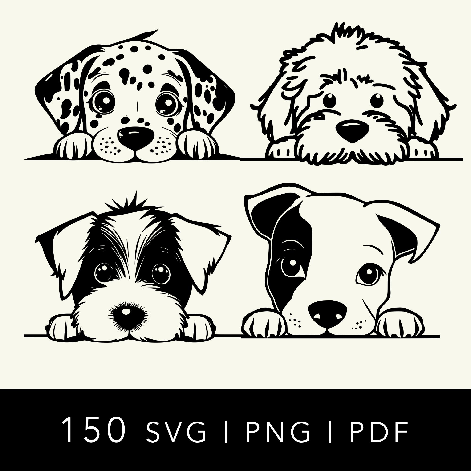 Puppy SVG Bundle #2, Puppy Breed SVG Bundle, Puppy Face SVG, Puppy Head ...