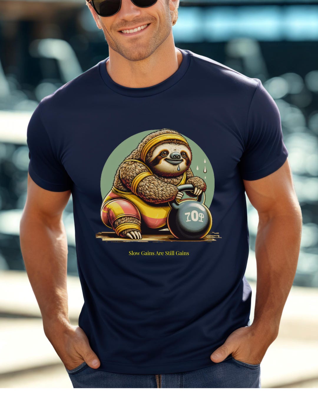 Funny Sloth Workout T-shirt: Gym Humor Tee - Etsy