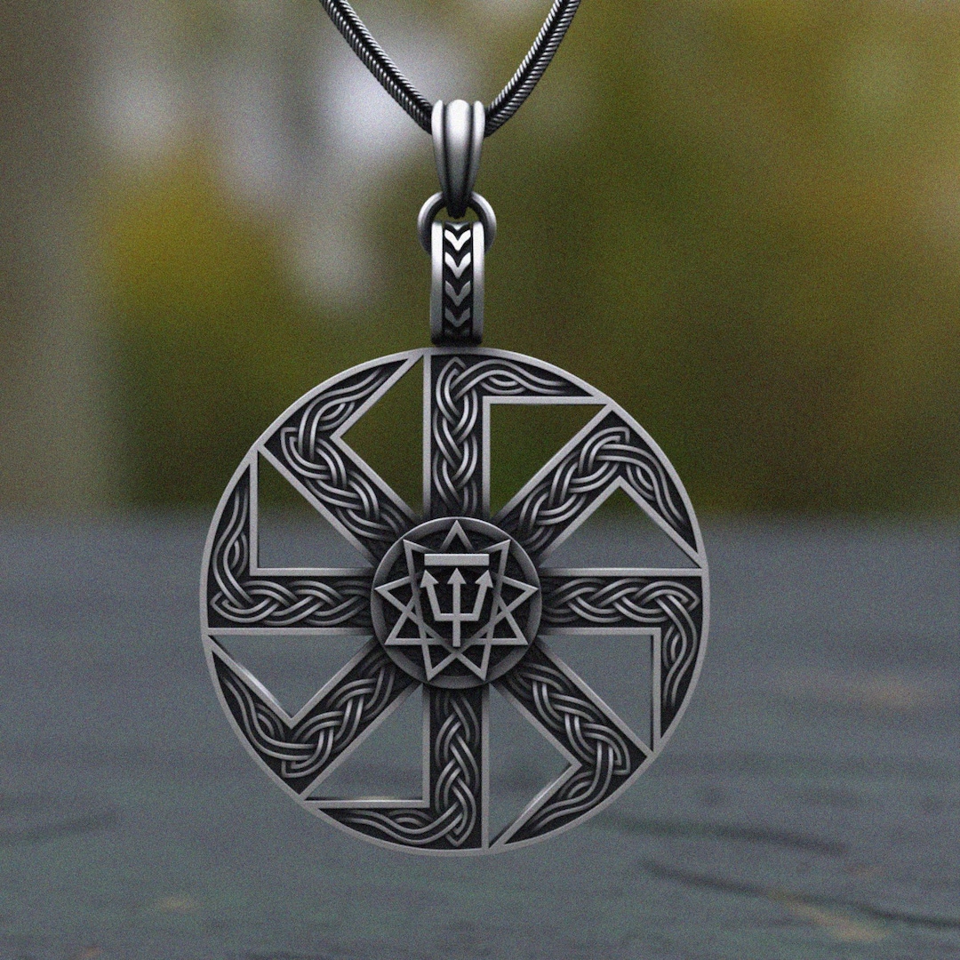 Norse Sun Wheel Pendant 925 Sterling Silver | Handcrafted Viking ...
