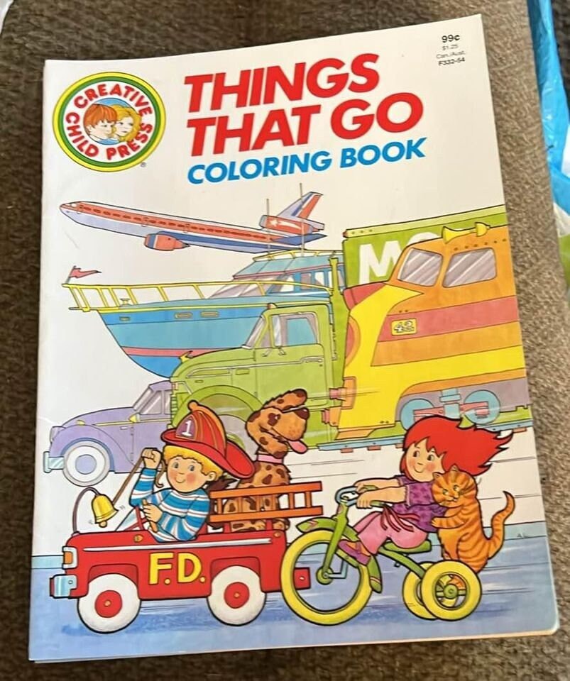 Vintage Creative Child Press Coloring Book-things That Go - Etsy