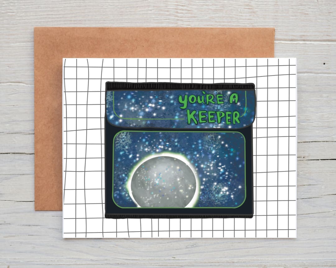 Trapper Keeper Valentine’s Day Card - You’re a Keeper - Etsy