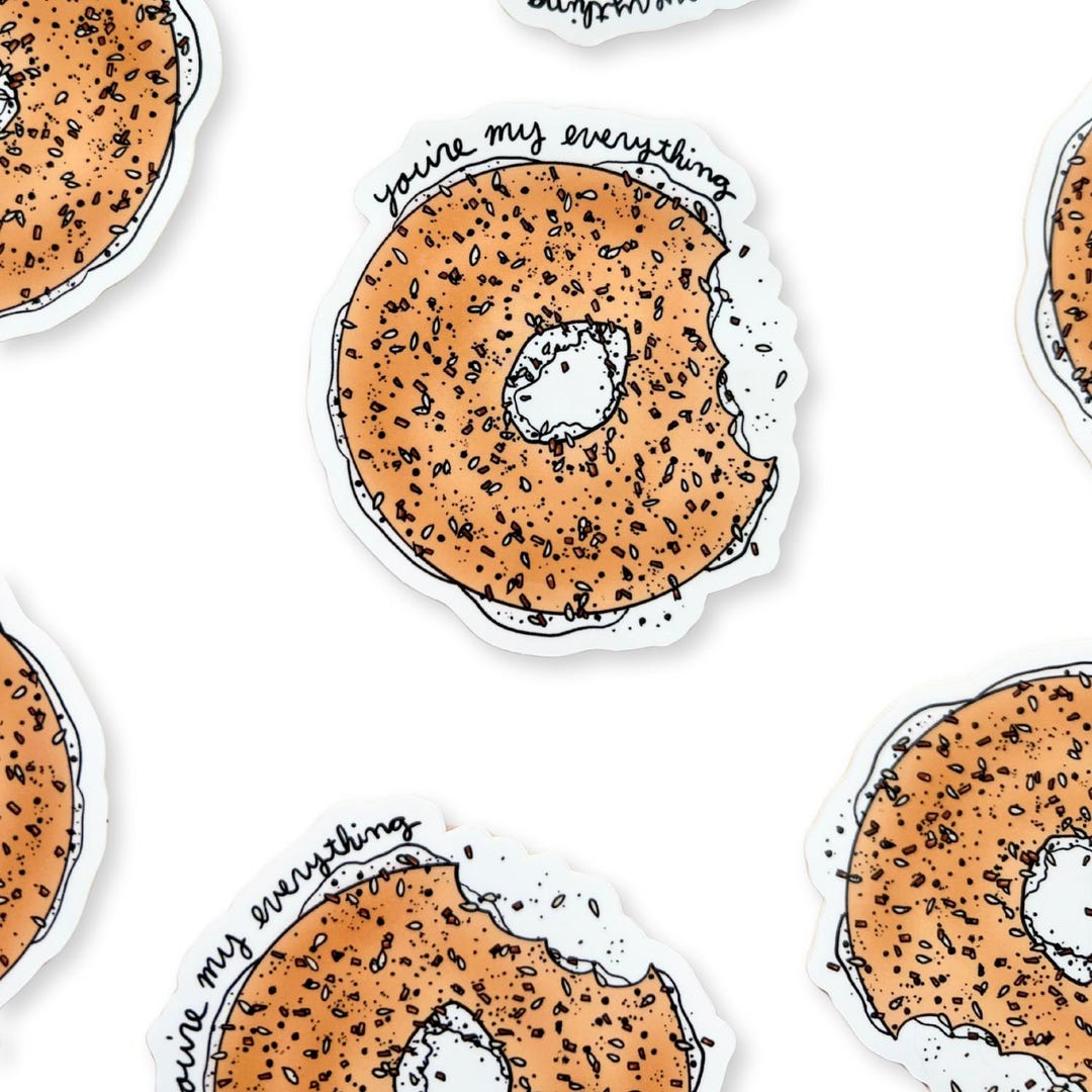 Everything Bagel Vinyl Sticker - Etsy