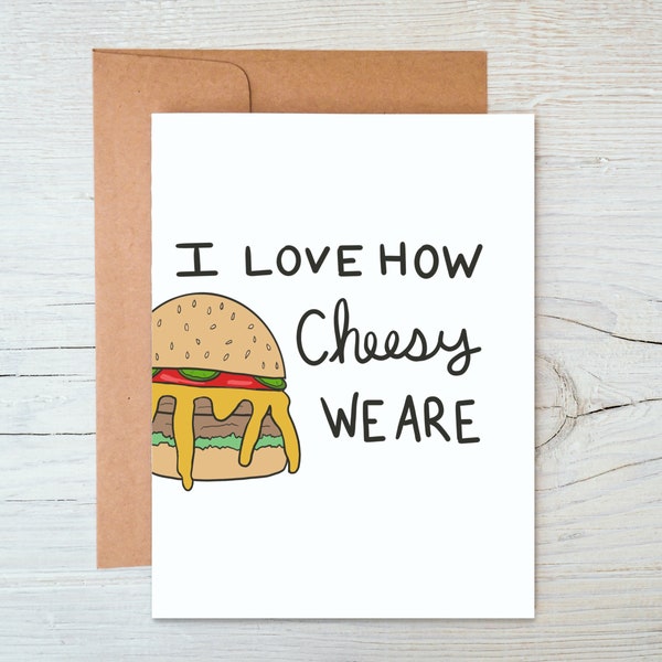 Cheesy Love Card - Etsy