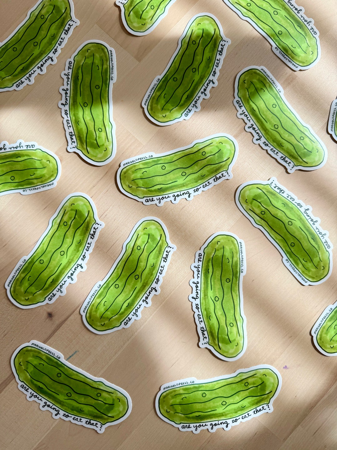 Pickle Vinyl Sticker - "are You Going to Eat That?" - Etsy