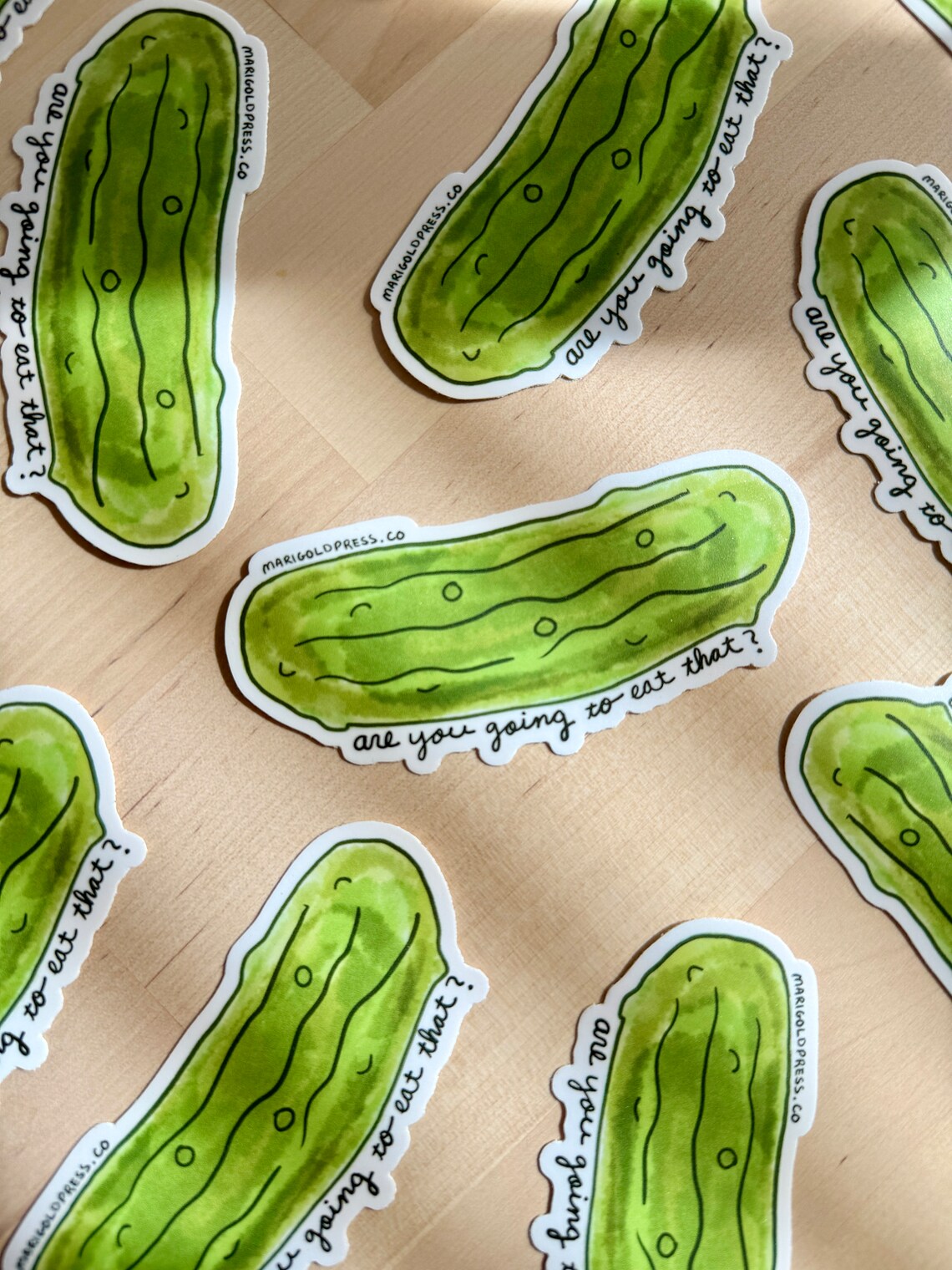 Pickle Vinyl Sticker - "are You Going to Eat That?" - Etsy