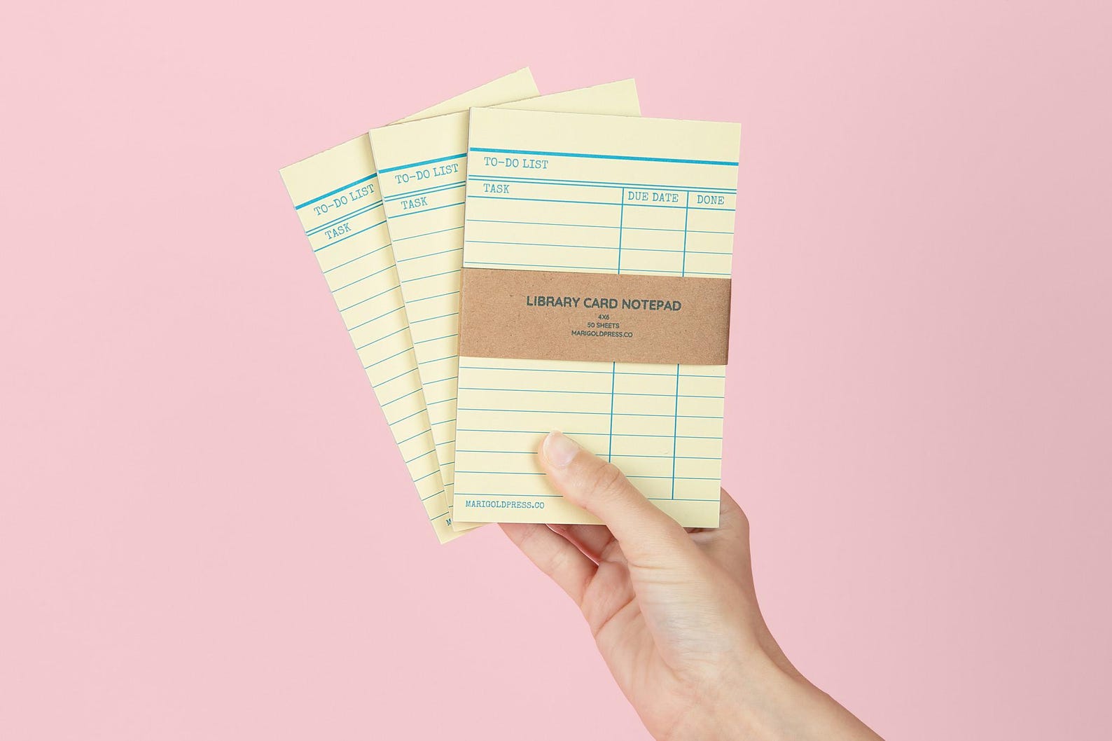 Library Card Notepad - Yellow - Great Stocking Stuffer! - Etsy