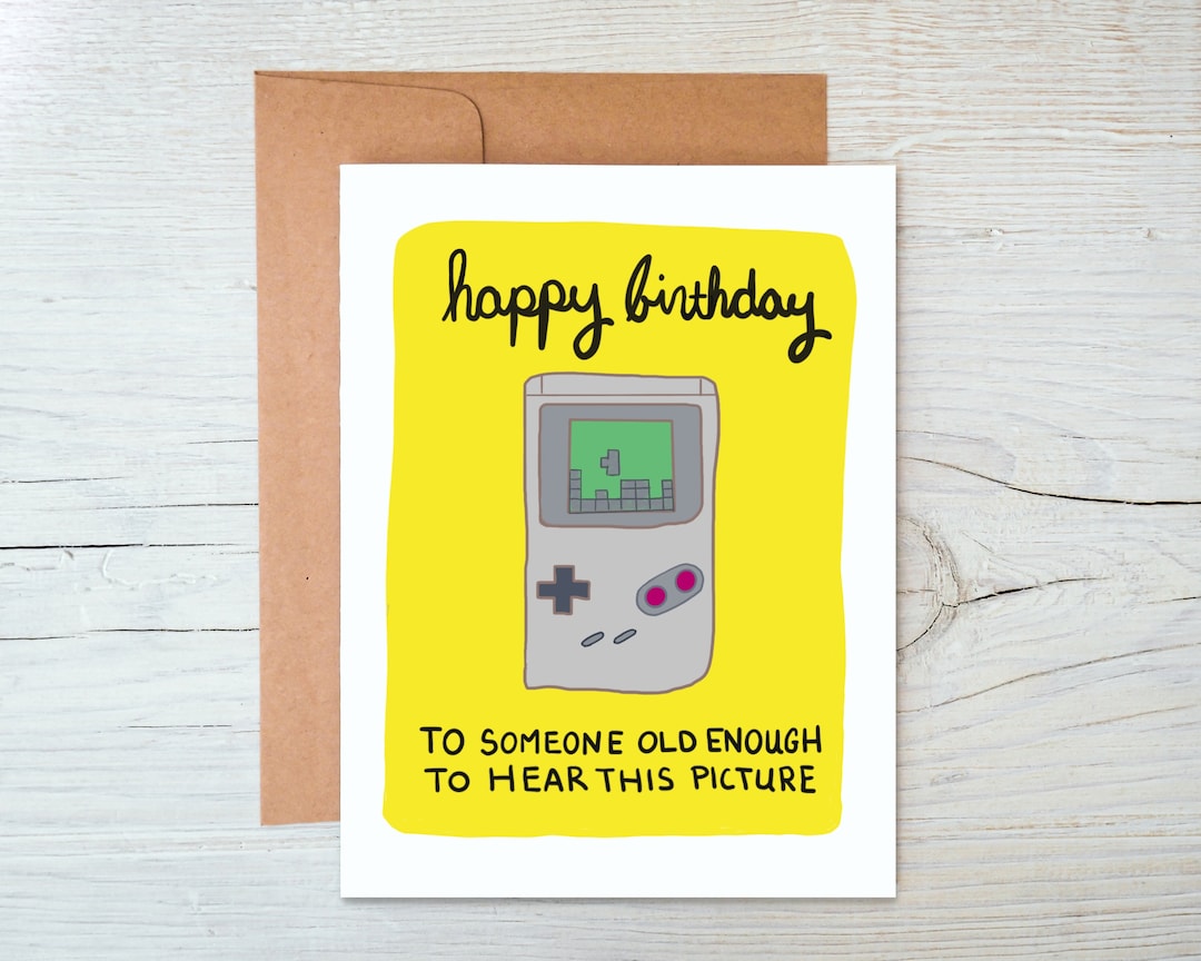 Funny Retro Gameboy Tetris Birthday Card - Happy Birthday to Someone ...