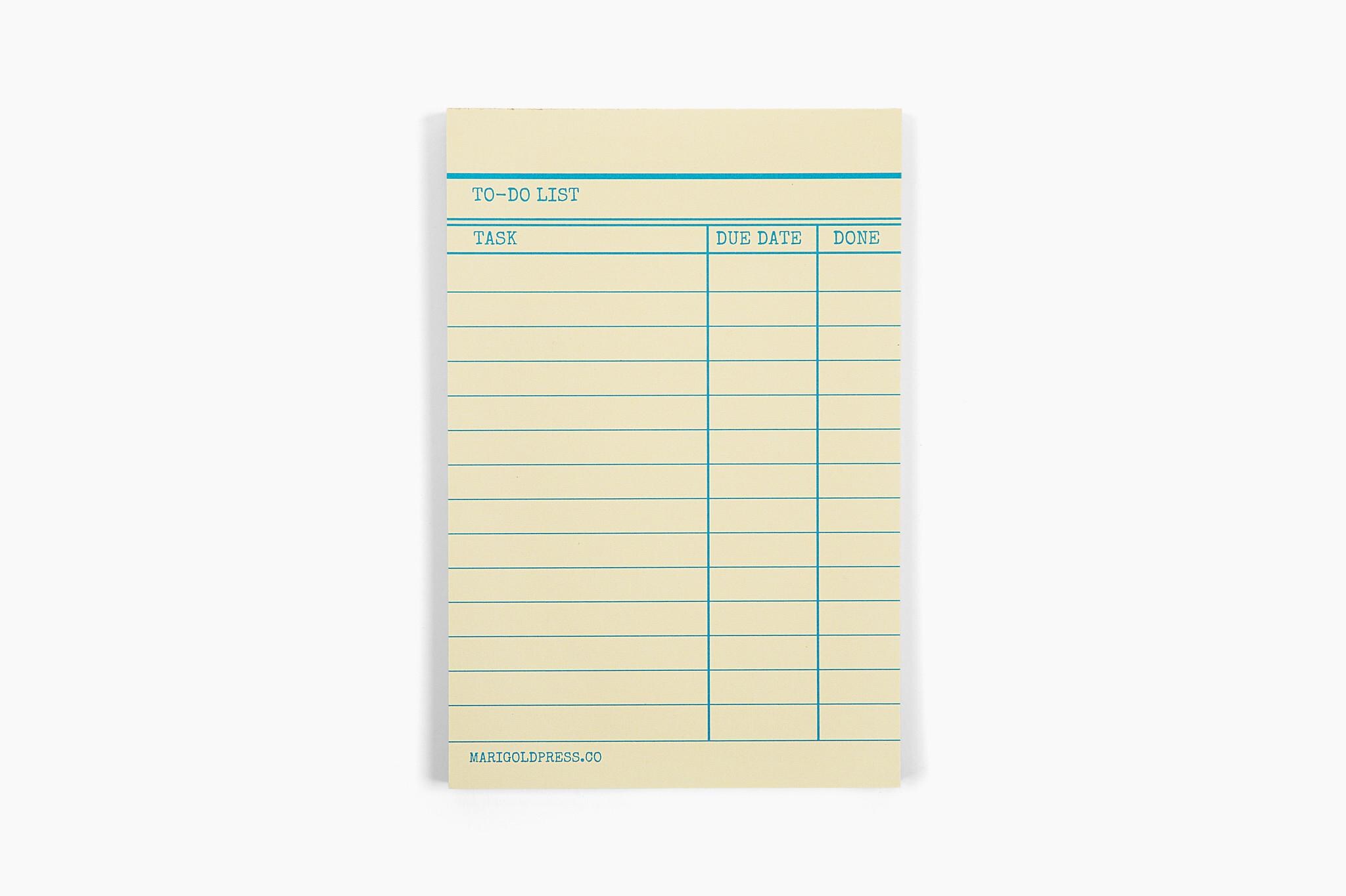 Library Card Notepad - Yellow - Great Stocking Stuffer! - Etsy
