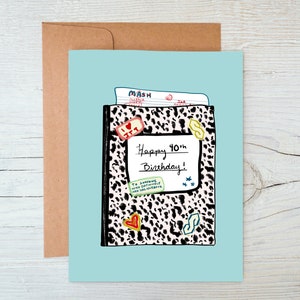 Funny 40th Birthday Card- MASH Notebook Card - Happy Birthday to ...
