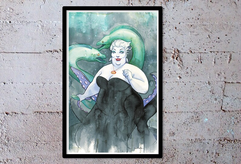 URSULA - Watercolor Art Print - Pop Culture Painting - Movie Poster ...