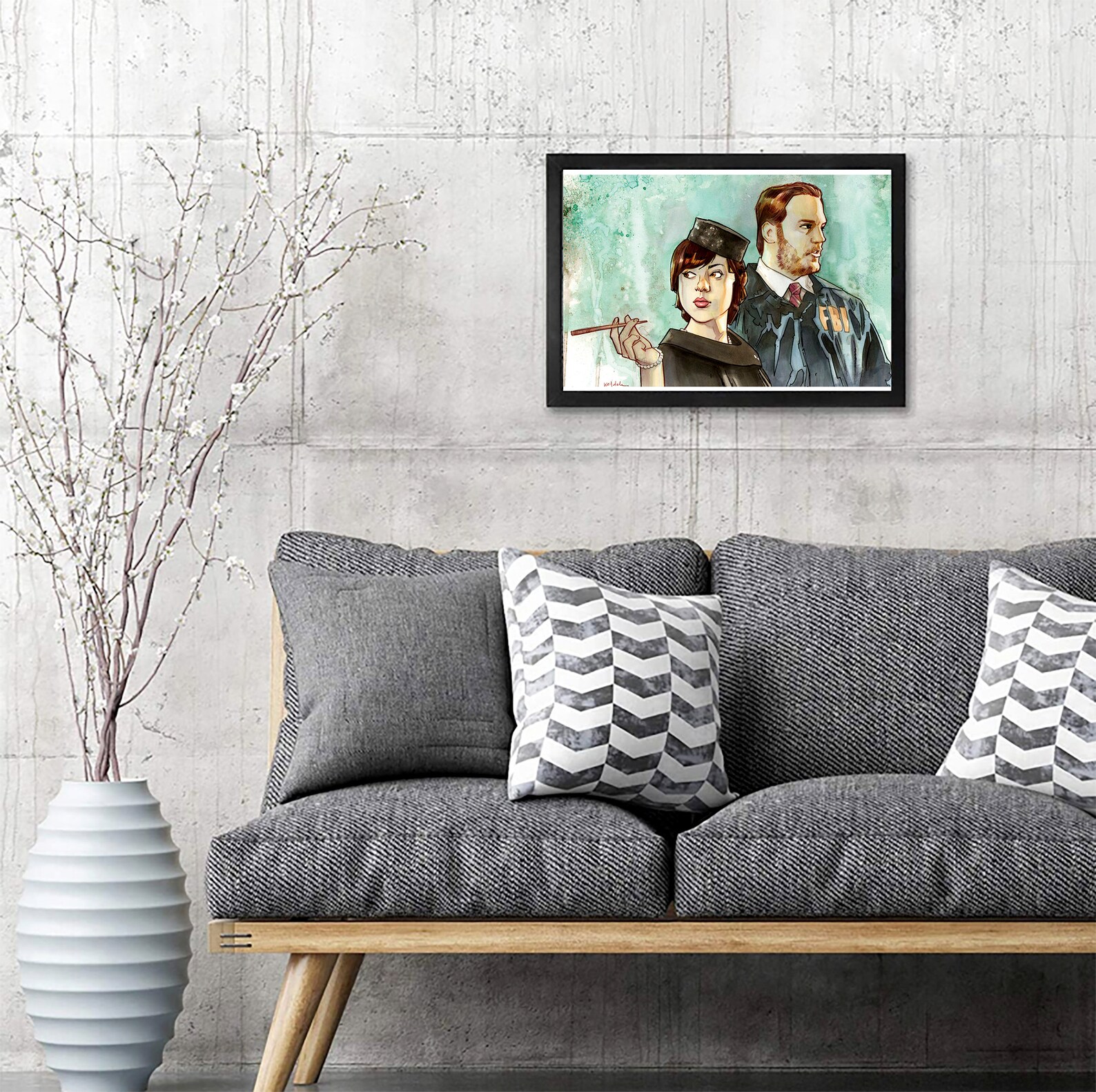 BURT MACKLIN - Premium Watercolor Art Print - Parks and Rec, Chris ...