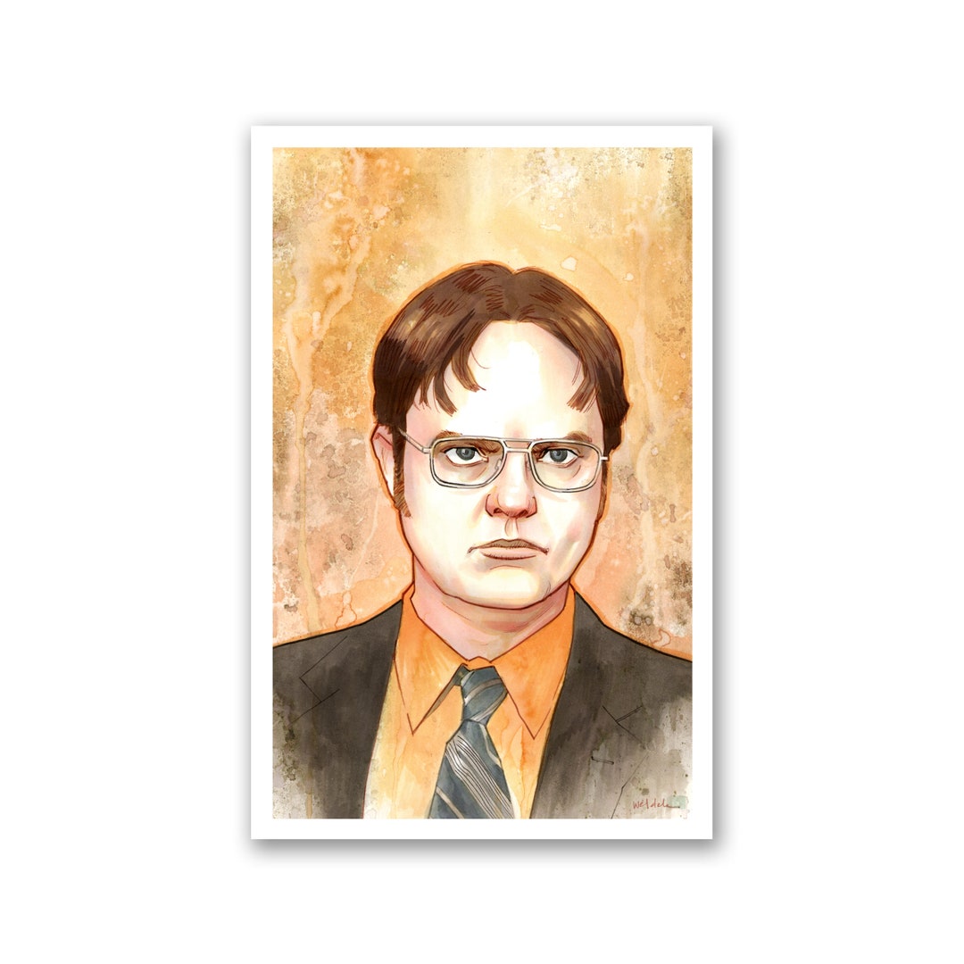 DWIGHT SHRUTE - Watercolor Art Print- Pop Culture Painting - for Fans ...