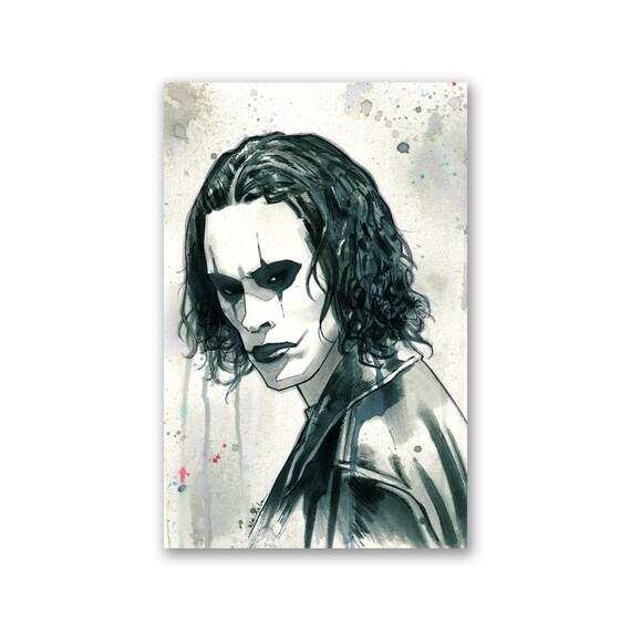 THE CROW Premium Watercolor Art Print Brandon Lee 11x17 | Etsy