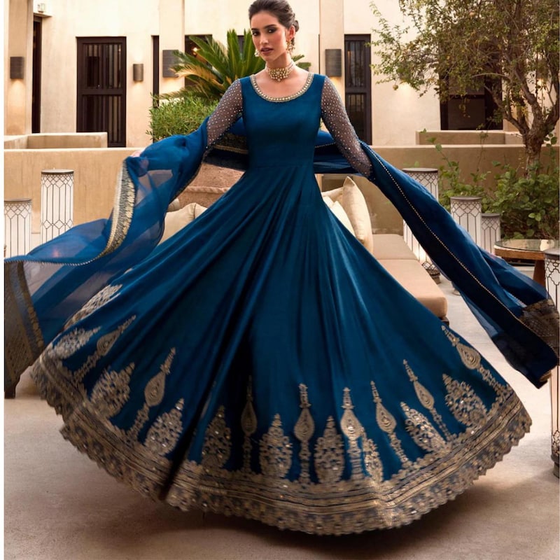 Maxi/frock Pakistani Dress - Etsy UK