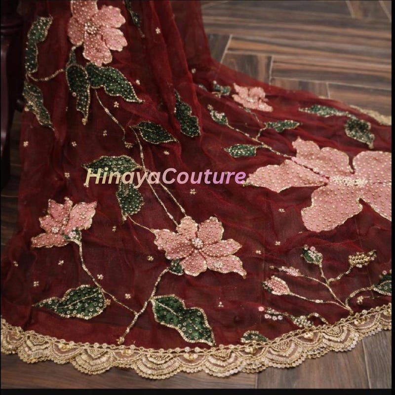 Hand Painted Dupatta Suit - Etsy