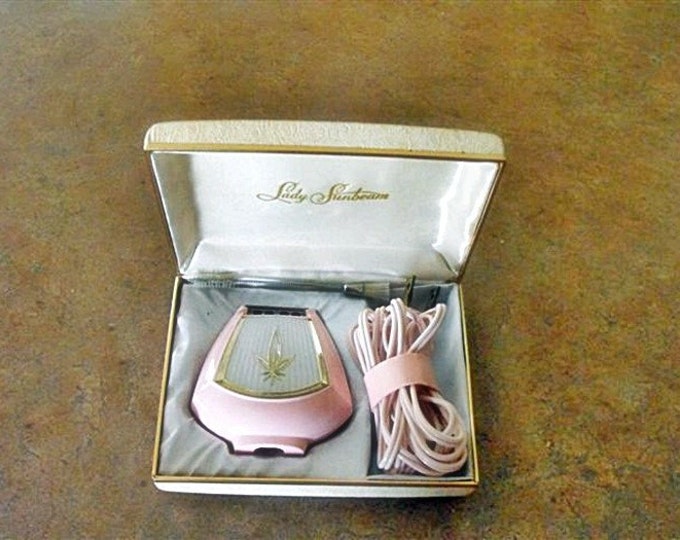 Vintage Lady Sunbeam Shavemaster Electric Razor Shaver Pink With Gold ...