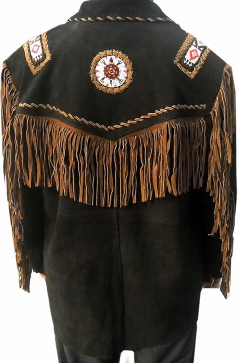 Vintage Buckskin Suede Cowboy Jacket: Fringe & Beaded Western Style - Etsy