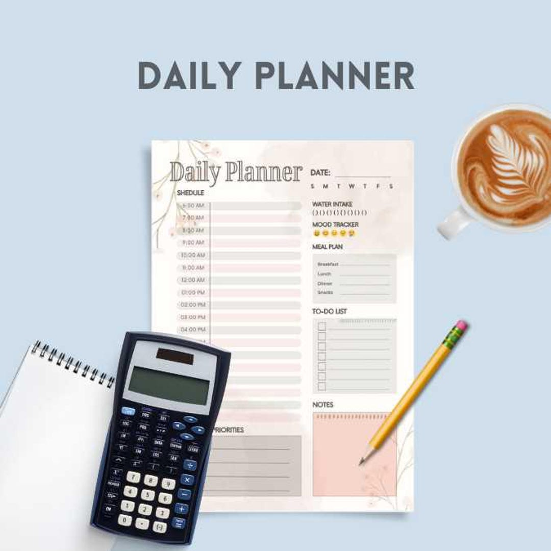 Printable Daily Planner With Cover | PDF Files for Your Best Day ...