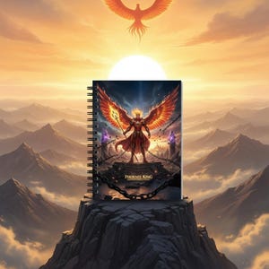 Phoenix King Spiral Notebook: Fantasy Art Journal, Writer's Sketch Pad ...