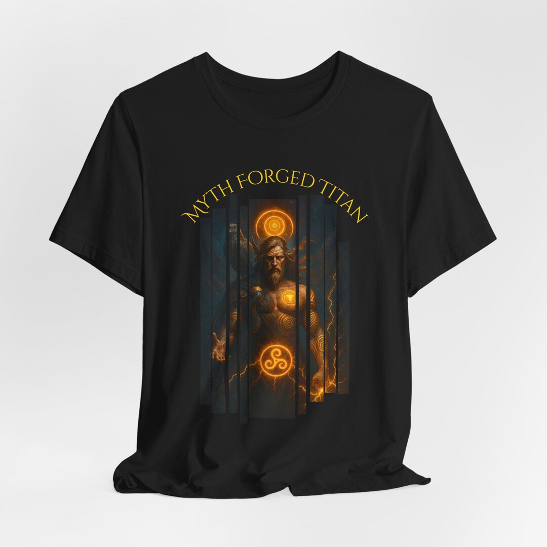 Myth Forged Titan T Shirt, God Warrior Graphic Tee, Norse Egyptian ...
