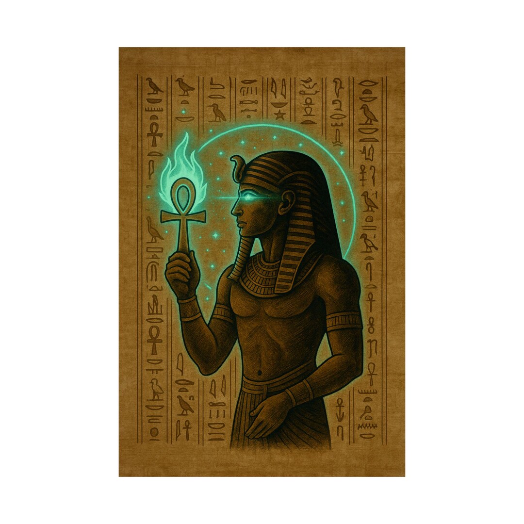 Egyptian Ankh Art Poster, Mythical Home Decor - Etsy