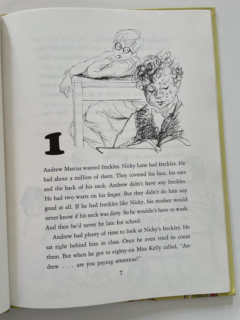 Freckle Juice by Judy Blume, Illustrated by Sonia O. Lisker - Etsy