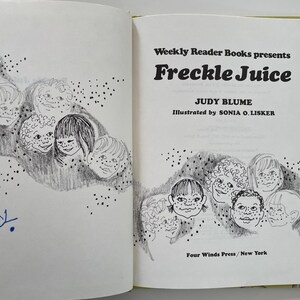 Freckle Juice by Judy Blume, Illustrated by Sonia O. Lisker - Etsy