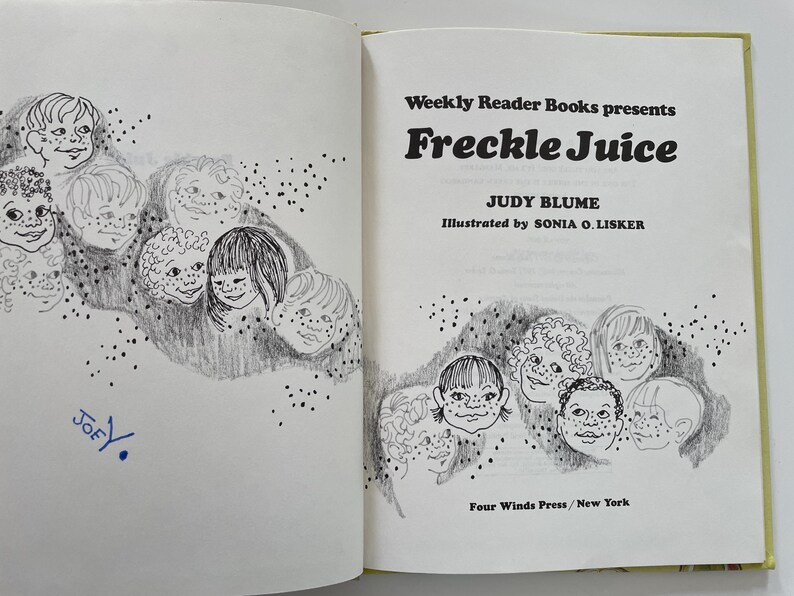 Freckle Juice by Judy Blume, Illustrated by Sonia O. Lisker - Etsy