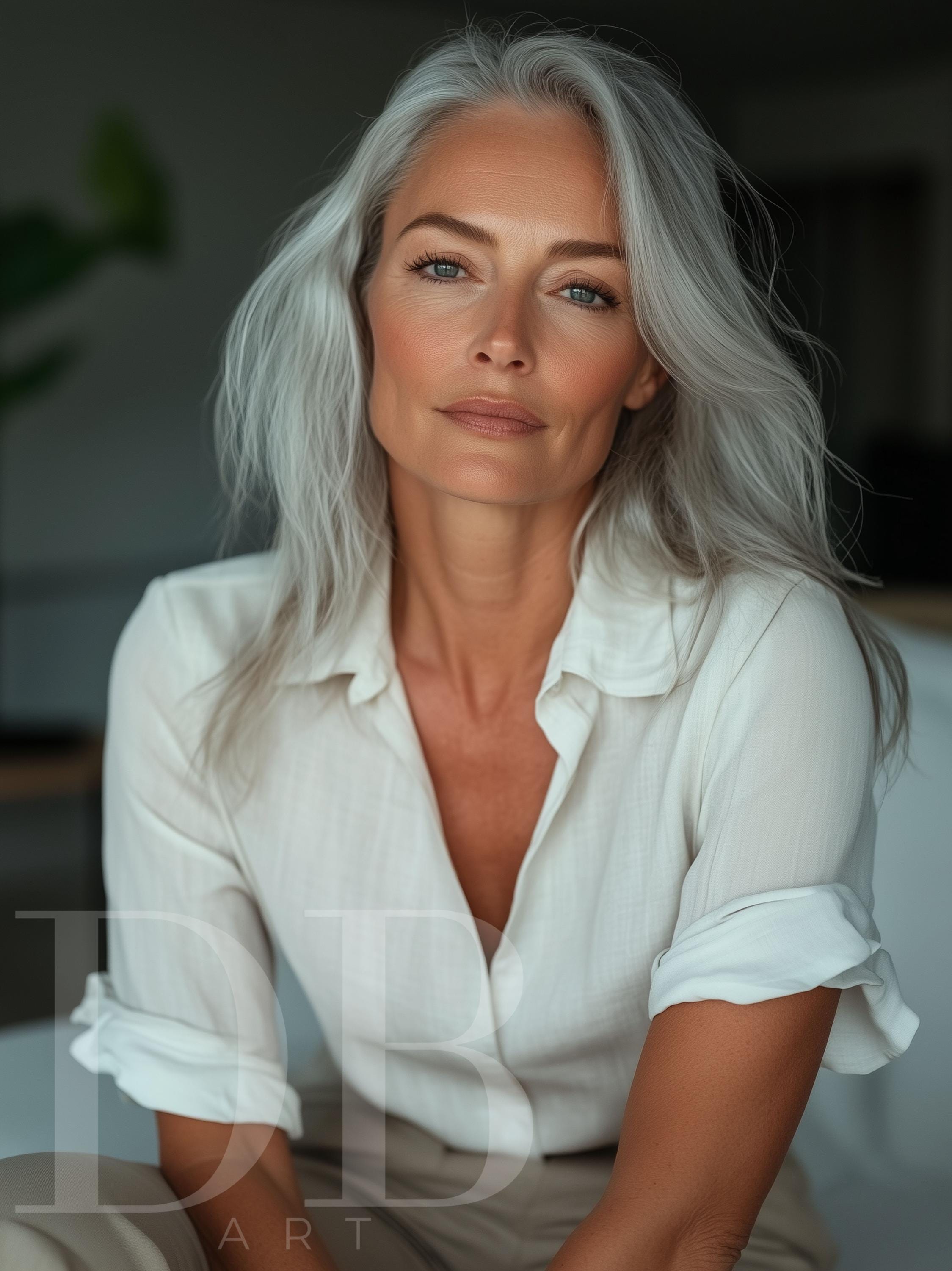 Mature Woman Digital Print 12x16'' | Mature Women | Modern Wall Art ...