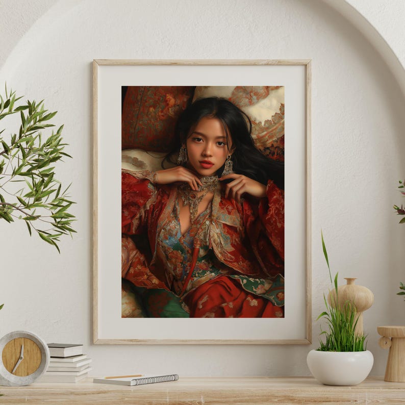 Beautiful Asian Woman Digital Print 12x16'' | Asian Woman Girl Model ...