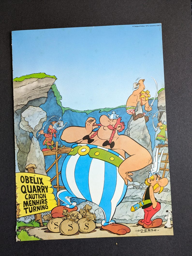 Asterix Vintage A4 Poster Obelix and Co 1976 - Etsy