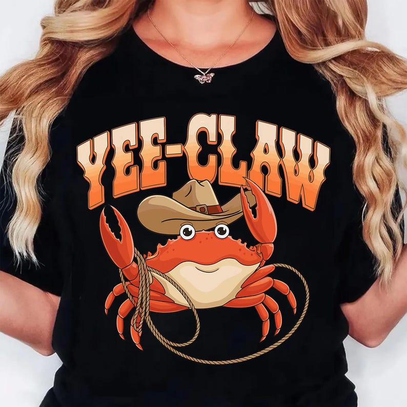 Crawfish Yee Claw Western PNG Bundle, Funny Crawfish Western Fisherman ...
