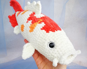 Crochet Koi Fish Plushie Amigurumi - Etsy