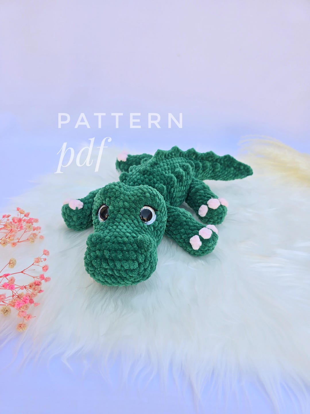Alligator Crochet Pattern, аmigurumi Plushie Crochet Alligator, Pattern ...
