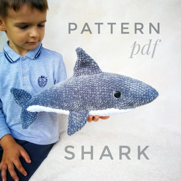Toy Shark Sewing Pattern - Etsy