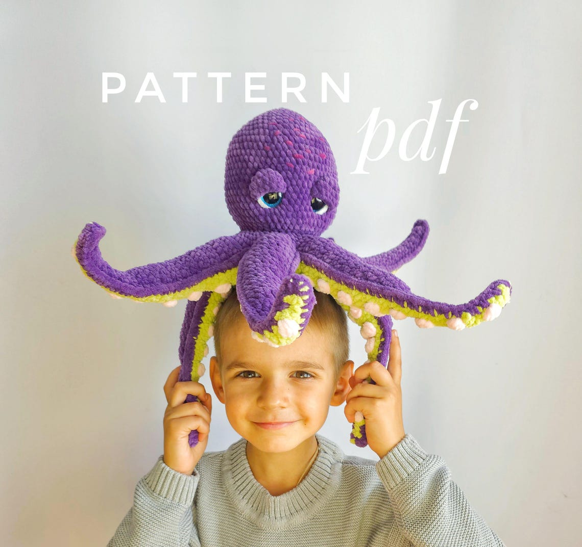 Crochet Octopus Pattern: Amigurumi Kawaii Plush Toy (PDF Tutorial) - Etsy