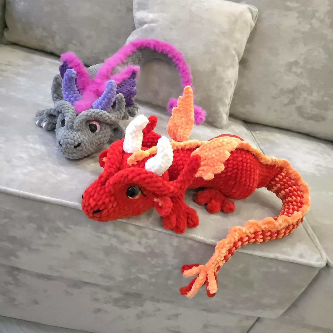 Amigurumi Dragon Crochet Pattern: Plush Toy Dragon - Etsy