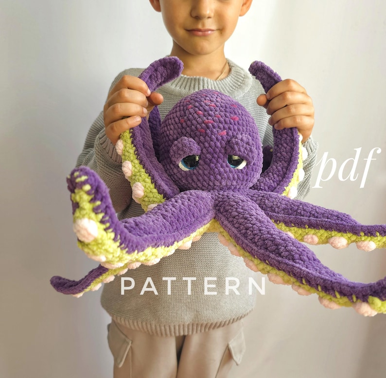 Crochet Octopus Pattern: Amigurumi Kawaii Plush Toy (PDF Tutorial) - Etsy