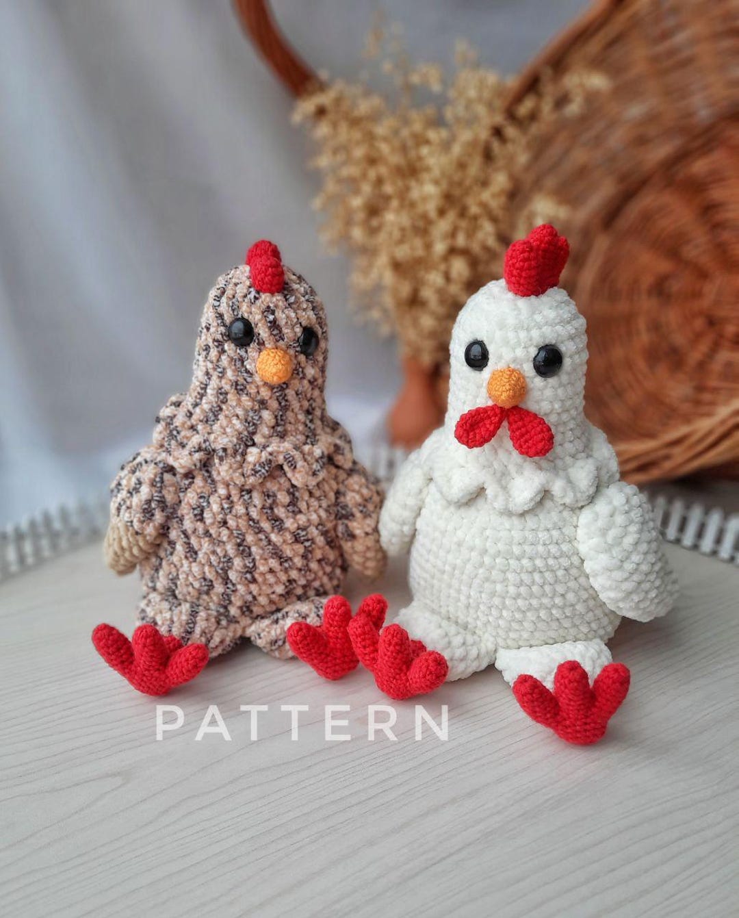 Amigurumi Pattern Rooster Crochet, Crochet Pattern Rooster and Hen ...