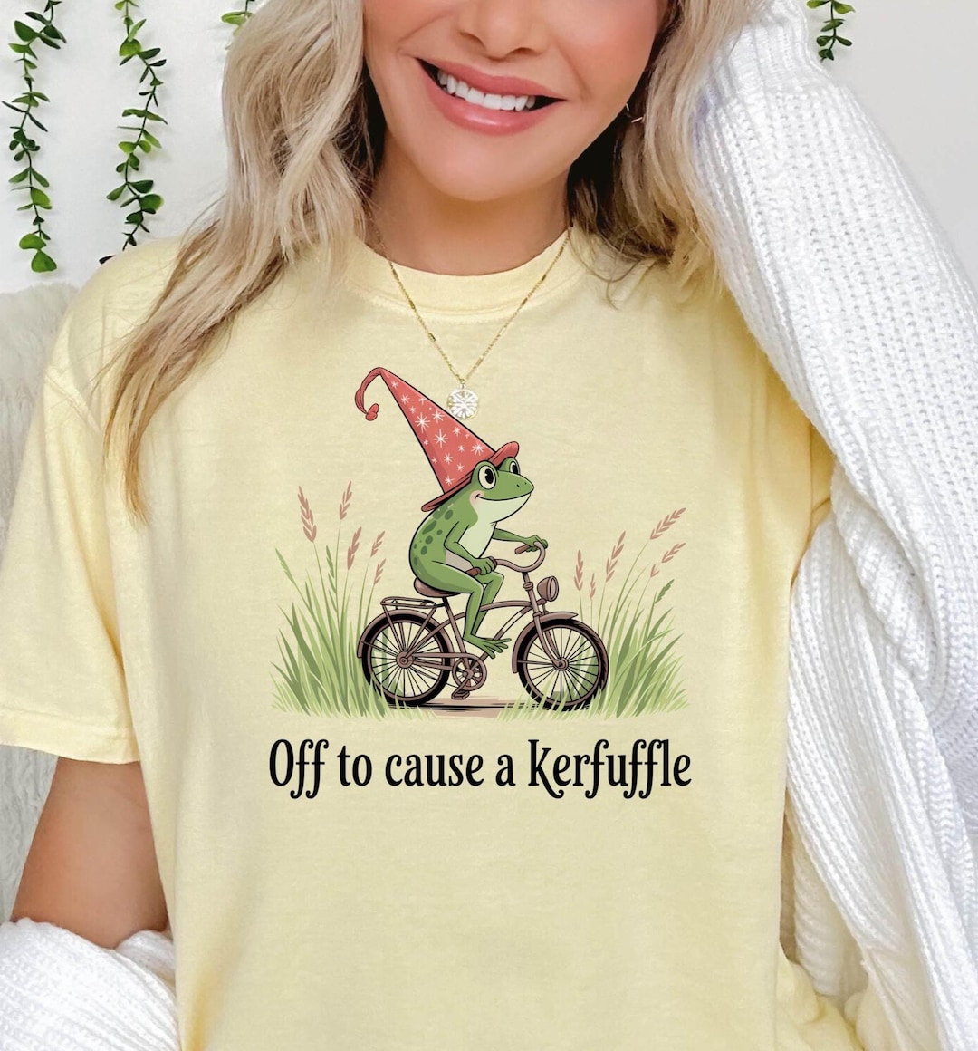 Comfort Colors® off to Cause a Kerfuffle Frog T-shirt. Funny Weirdcore ...