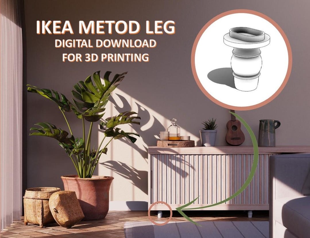 Custom IKEA METOD Leg Replacement, Upgrade Your Furniture, 3D Printer ...