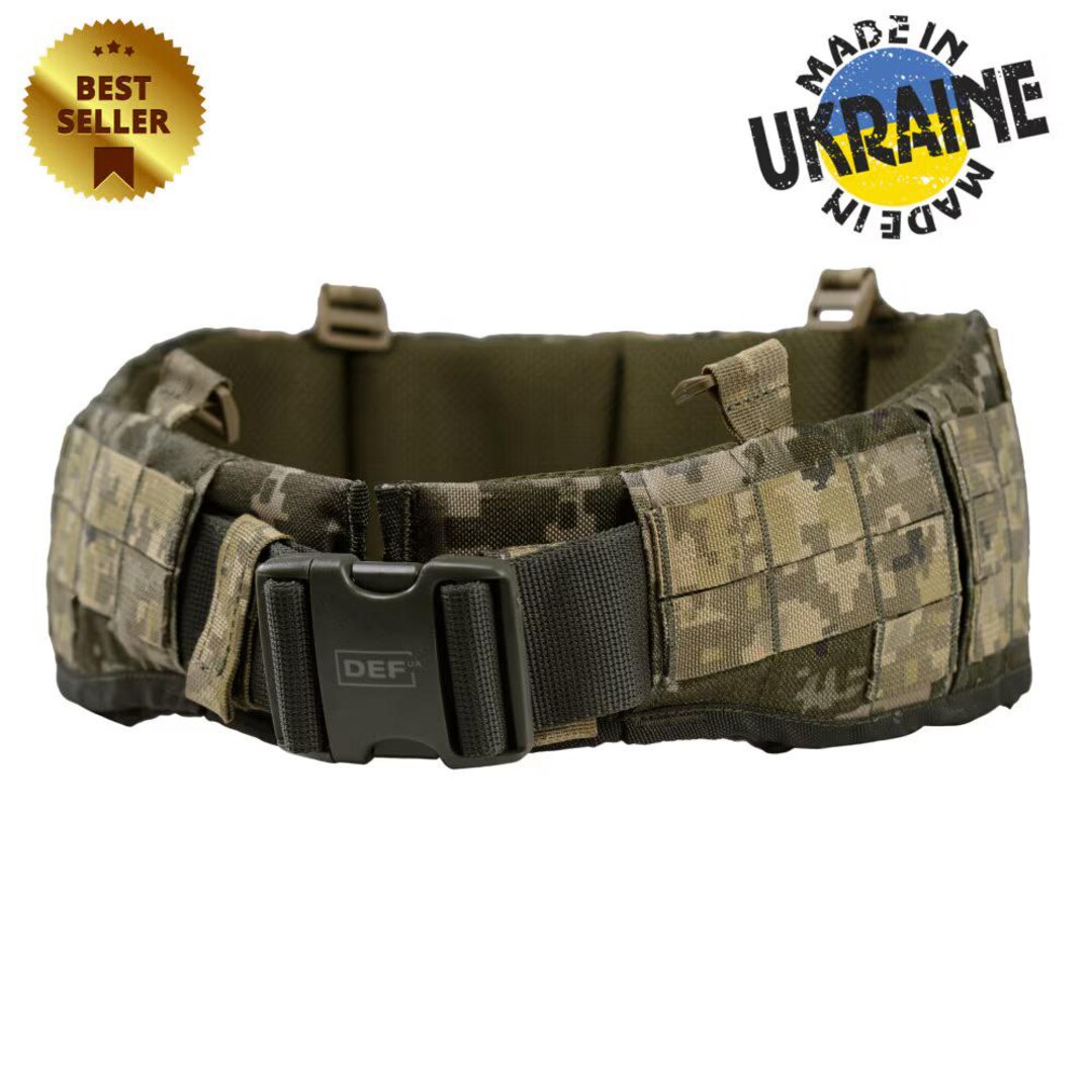 Tactical Battle Belt MM14 Pixel Camo | Molle Padded Combat Waist Belt ...