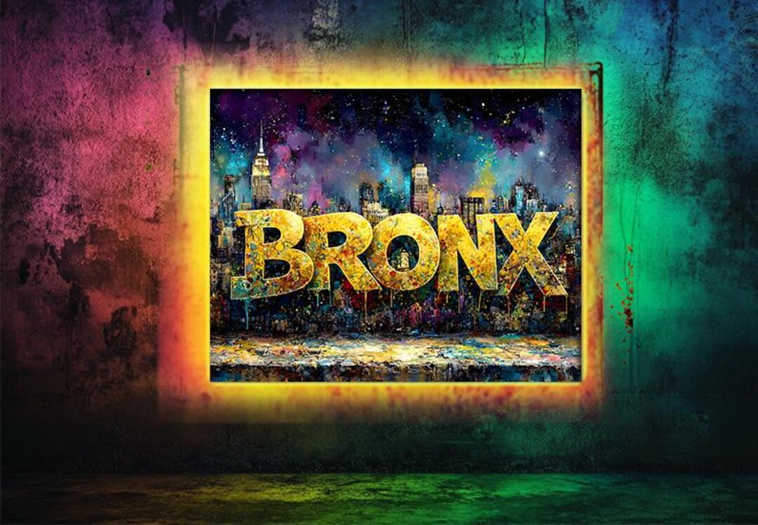 Bronx Graffiti Wall Art – Colorful New York Skyline Urban Poster | Bold ...