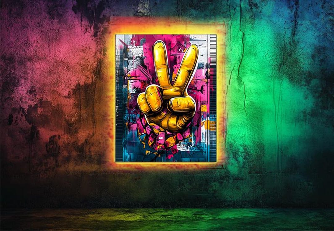 Peace Hand Street Art Print – Graffiti Pop Art Poster as Digital ...