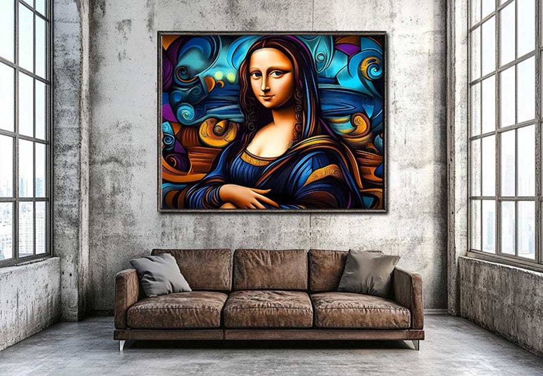Mona Lisa Pop Art Poster – Colorful Abstract Digital Painting | Modern ...