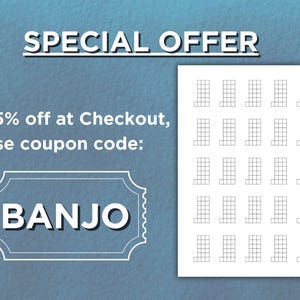 Blank Banjo Chord Chart: A4 & US Letter Sizes (PDF Instant Download) - Etsy