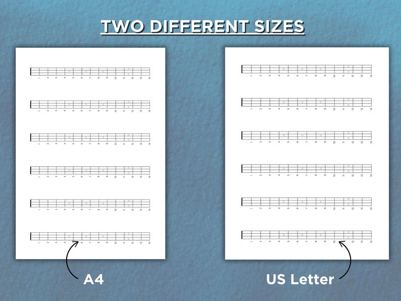 Mandolin Neck Diagram: Fretboard Charts - A4 & US Letter (downloadable ...