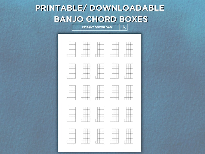 Blank Banjo Chord Chart: A4 & US Letter Sizes (PDF Instant Download) - Etsy