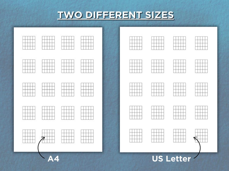 Printable Blank Guitar Chord Boxes Template | A4 & US Letter Sizes ...